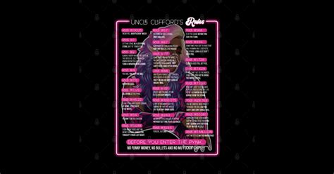 Uncle Cliffords Rules Adult T Sticker Teepublic