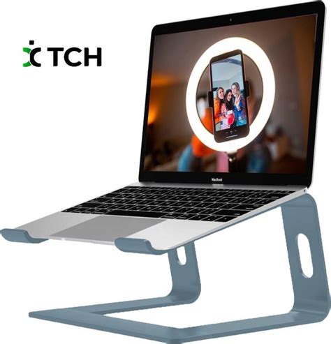 Laptopstandaard Universeel 10 Tot 17 Inch Aluminium Licht Blauw Grijs Alle Bol Com