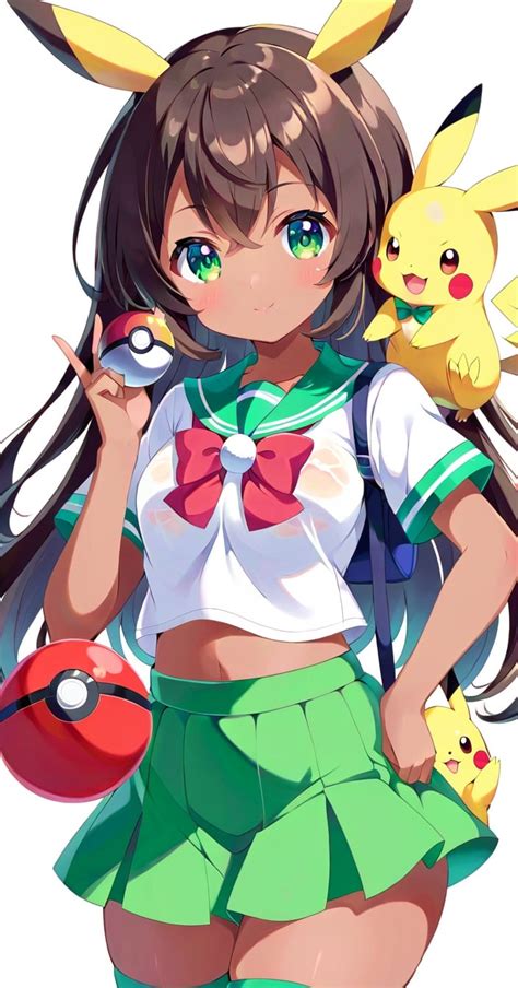Colegiala Con Pikachu Anime Girl Pikachu Rfondosai