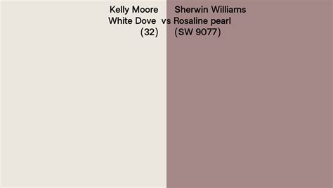 Kelly Moore White Dove 32 Vs Sherwin Williams Rosaline Pearl Sw 9077