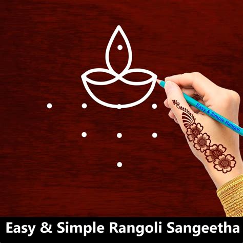 Easy Diwali Diya Rangoli Designs Beautiful Deepam Kolam Muggu