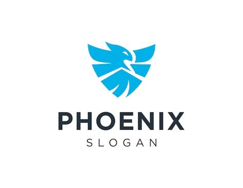 피닉스 로고 디자인 프리미엄 벡터