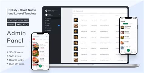 Delisty Food Delivery App With Laravel Orchid Admin Panel Codes
