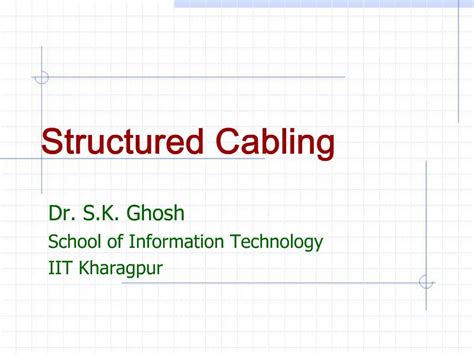 PPT Structured Cabling PowerPoint Presentation Free Download ID