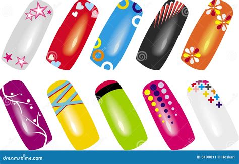 Fingernails Stock Vector Illustration Of Blue Gray Vector 5100811