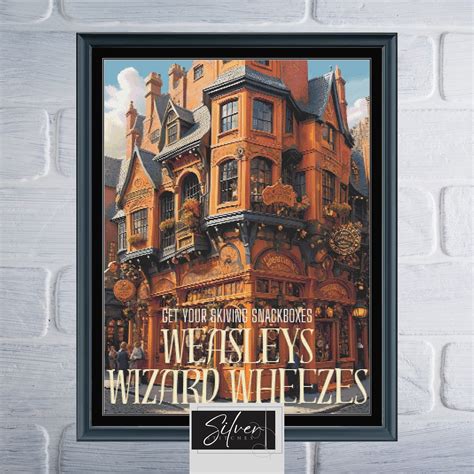 Weasleys Wizard Wheezes Poster Counted Cross Stitch Pattern Digital Download Pdf Chart Etsy