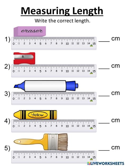 Measurement Length Activity Math Measurement Activities