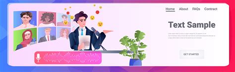 사업가 기록 팟 캐스트 라이브 스트림 온라인 비디오 채팅 개념 초상화 수평 Tv 보기에 대한 스톡 벡터 아트 및 기타 이미지 Tv 보기 가공의 인물 개념 Istock