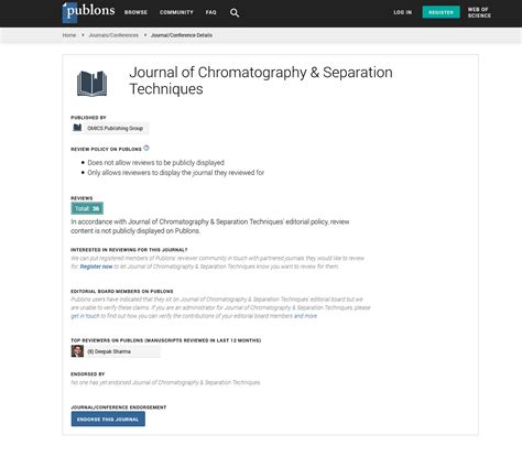 Archives List Of Open Accessjournal Of Chromatography And Separa