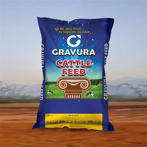 Premium Cattle Feed Packaging Design Dairy And Livestock Branding