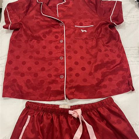 Peter Alexander Womens Red Pajamas Size S No Stains Depop