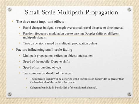 Small Scale Fading And Multipath Ppt Small Scale Fading And Multipath Ppt