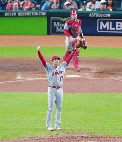 大谷翔平が右手中指のマメで緊急降板 6回の投球練習で異変 5回79球1失点 Mlb写真ニュース 日刊スポーツ