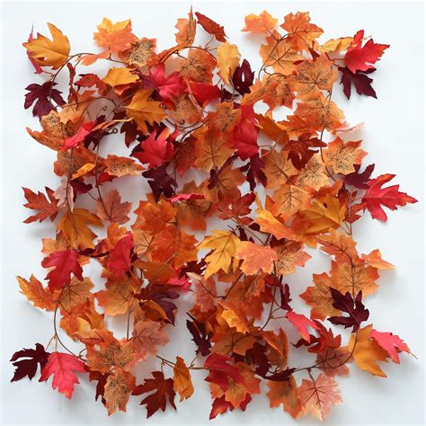Mizii Fall Decor 3 Strands Artificial Maples Leaf Garland