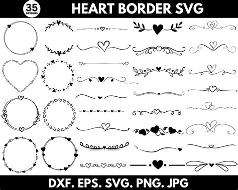 Heart Border Line Design