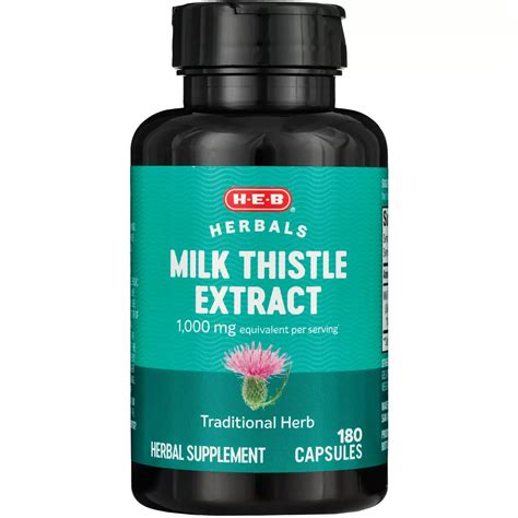 H E B Herbals Milk Thistle Extract 1000 Mg Softgels Shop Herbs