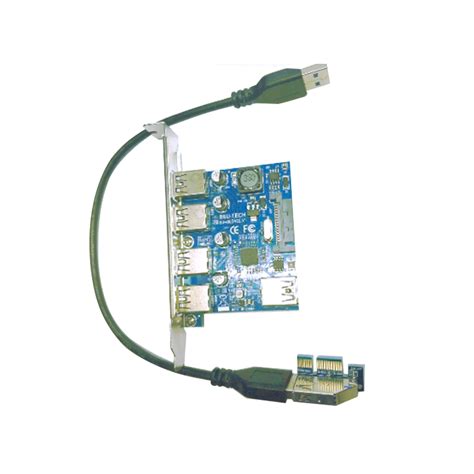 Xt Xinte 4 Ports Usb 30 Hub To Pci E Pci Express 1x Expansion Card