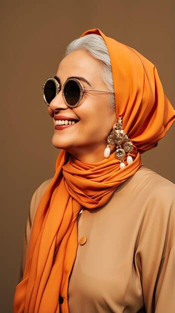Premium Ai Image Beautiful Old Arab Woman Wearing Glasses