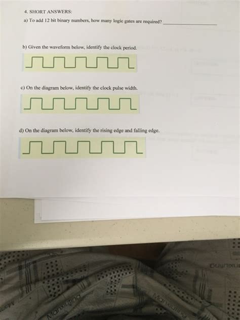Solved 4 Short Answers A To Add 12 Bit Binary Numbers