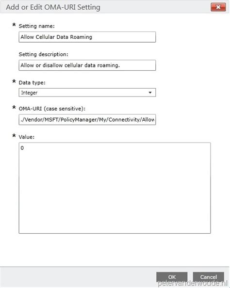 Manage Company Policies On Windows Phone 81 Via Oma Uri Settings In Microsoft Intune All
