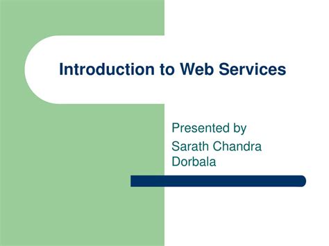 ppt introduction to web services powerpoint presentation free