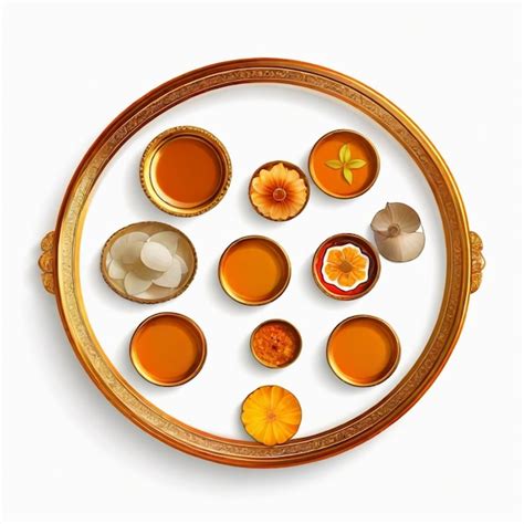 Pujathali Vector Set White Background Isolated Premium Ai Generated Vector