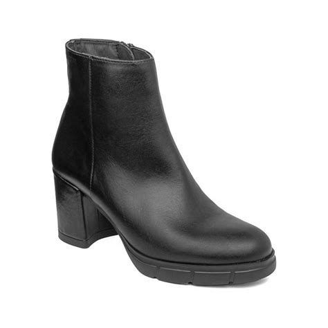 Botin Mujer Callaghan Pandora Negro Elaborado En Piel Natural