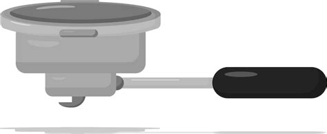 커피를 만들기 위한 장비입니다 금속 포터필터 또는 에스프레소 머신의 커피 타임 삽화 프리미엄 벡터