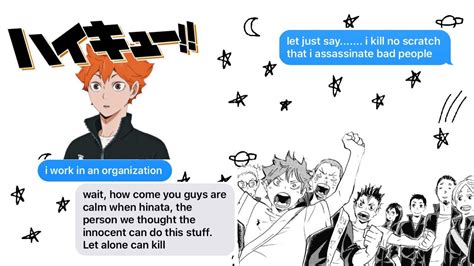 Haikyuu Texts Hinata Is An Assassin Youtube