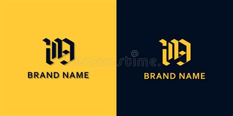 Minimalist Initial Letters Id Logo Stock Vector Illustration Of Simple Concept 230006940