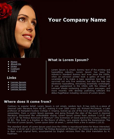 2361 Simple Personal Css Templates Free Website Templates