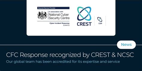 Cfc Response Earns Crest Cyber Security Incident Response Accreditation