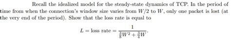 Solved Recall The Idealized Model For The Steady State