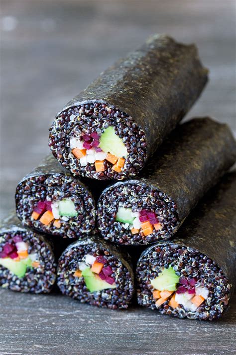 Veggie Quinoa Sushi Lazy Cat Kitchen Recipe Quinoa Sushi Picnic