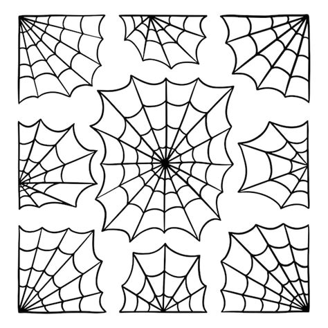 Premium Vector Set Of Cobweb Border Vector