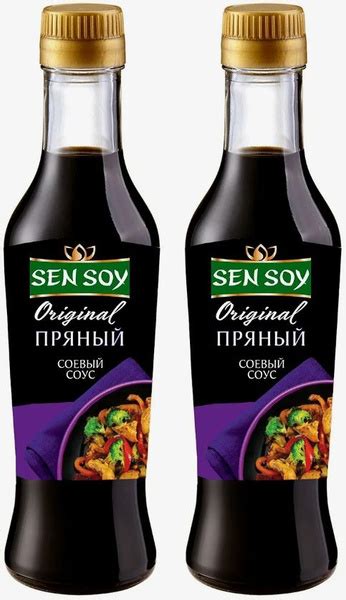 Соус соевый Sen Soy Пряный, стекло, 250 гр - 2 штуки - купить с ...
