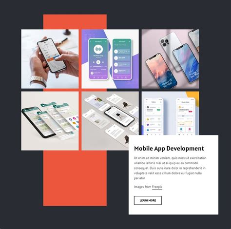 mobile app development portfolio css template by nicepage