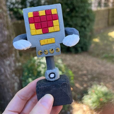 Mettaton Robot Sculpture Handmade Wood Carving Undertale Etsy