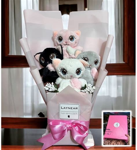 Sevimli Kediler Peluş Ayıcık Buketi