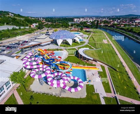 Oradea Romania May 17 2017 Oradea Waterpark With Waterslides And