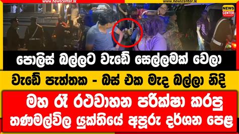 පොලිස් බල්ලට වැඩේ සෙල්ලමක් වෙලා වැඩේ පැත්තක බස් එක මැද බල්ලා නිදි