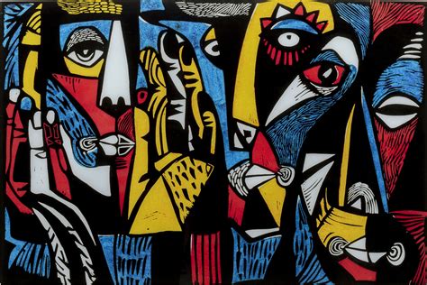 Obraz Szklany Kolorowy Awangardowy 150x100 Cm KARE