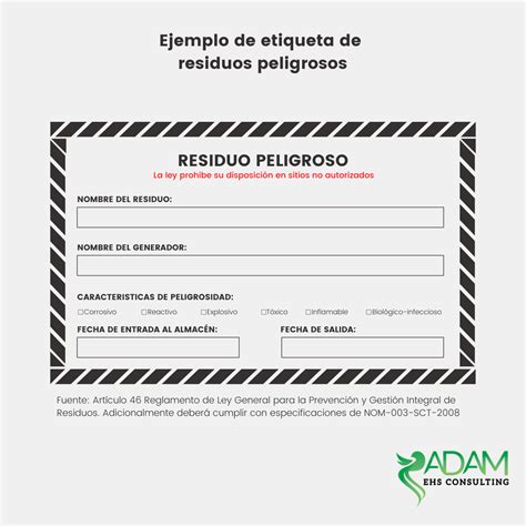 El Etiquetado De Residuos Peligrosos Adam Ehs Consulting