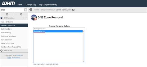 How To Delete A DNS Zone In WHM ServerCake