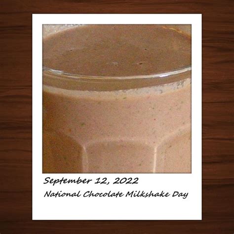 National Chocolate Milkshake Day Chocolate Milkshake Milkshake