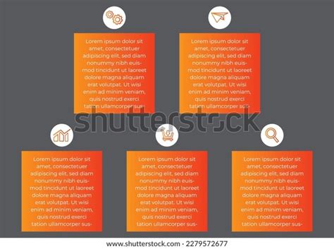 Flowchart Infographic 6 Rounded Elements Concept Stock Vector Royalty