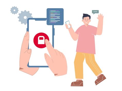Premium Vector Secured Access Locked From Mobile Smartphone Digital