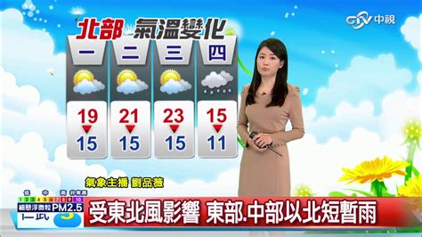 劉品薇 天氣報報 今起至週三漸溫暖 週四冷氣團來襲轉冷│中視早安氣象20170206 Youtube
