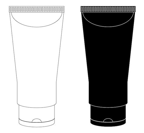 Premium Vector A Tube Of Toothpaste That Is Black And White