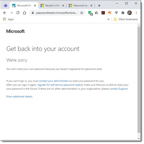 Password Reset No Administrator Microsoft Community